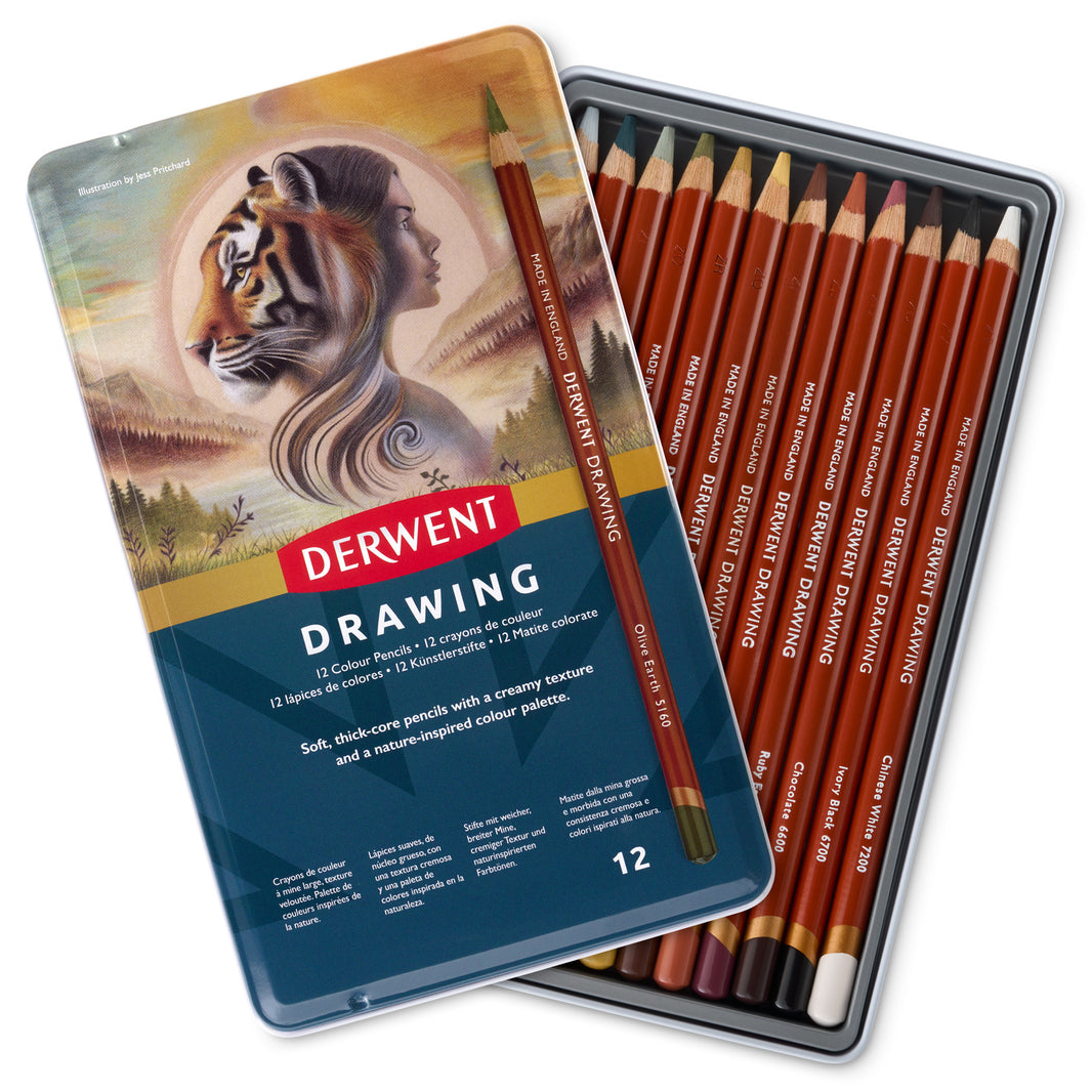 Derwent Drawing Pencil Tin of 12 Pencils – Splendith