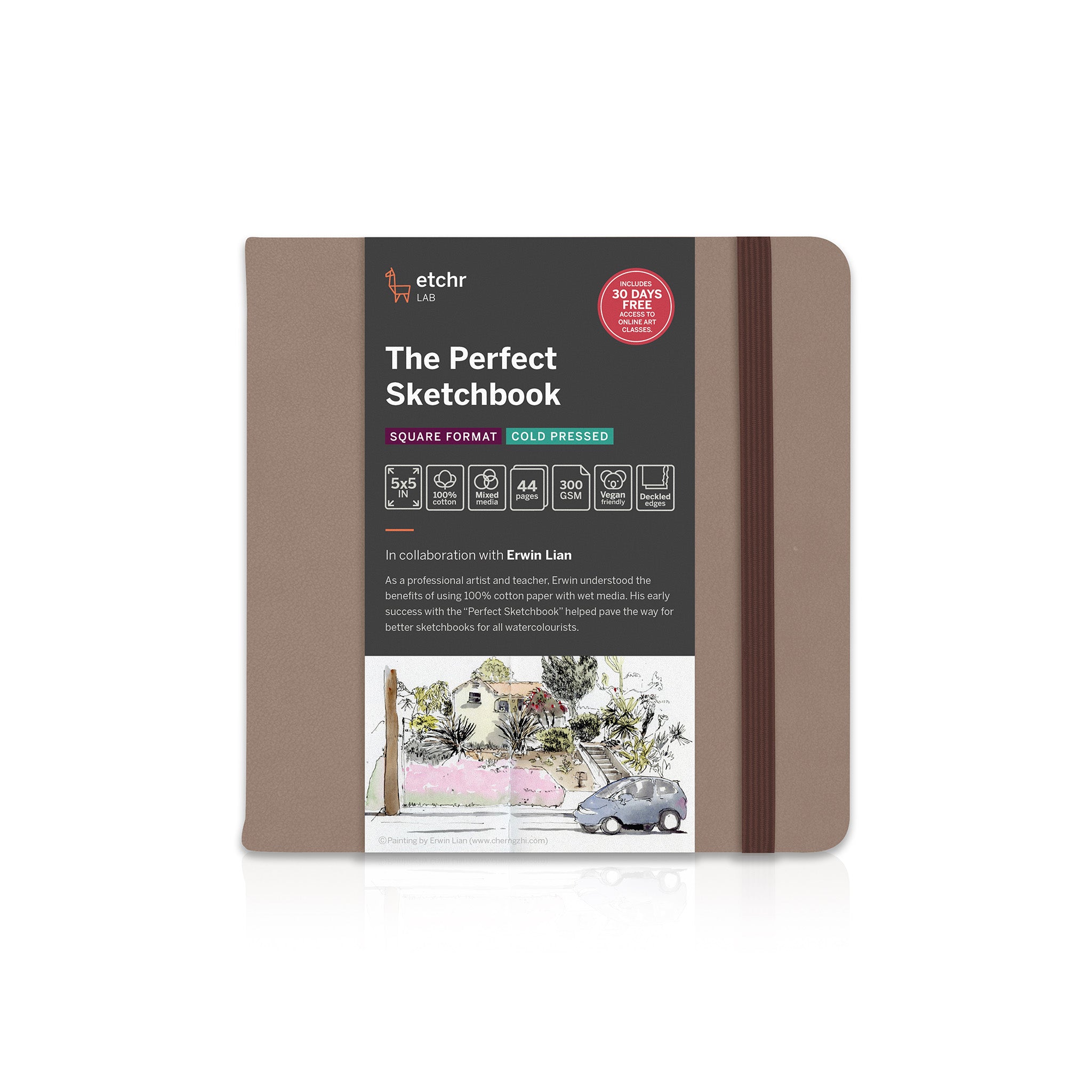 Etchr The Perfect Sketchbook Deckled Edition 5" Square Cold Pressed ...