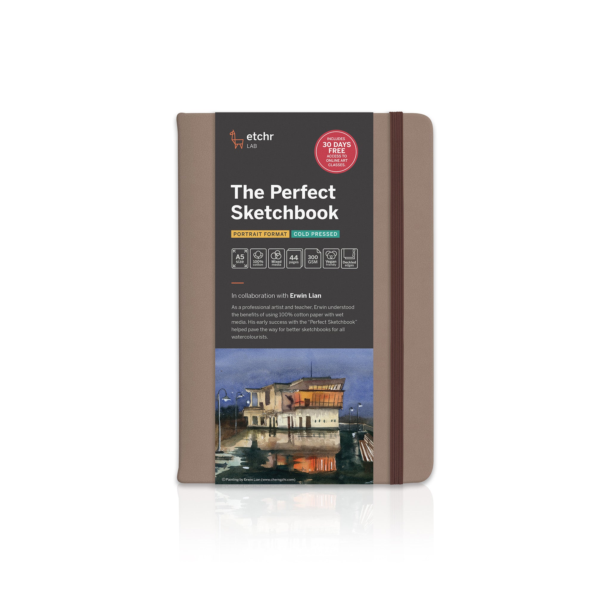 Etchr The Perfect Sketchbook Deckled Edition A5 Portrait Cold Pressed ...