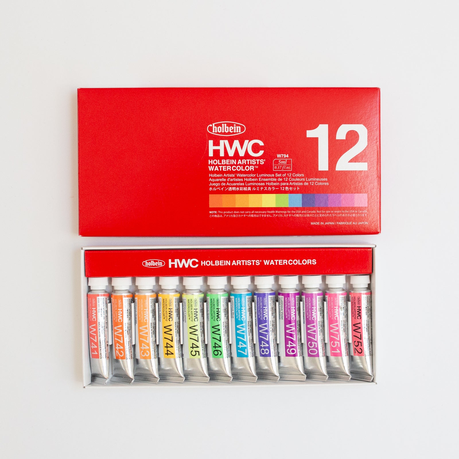 Holbein Artists' Watercolor Set Luminous 12x5ml – Splendith